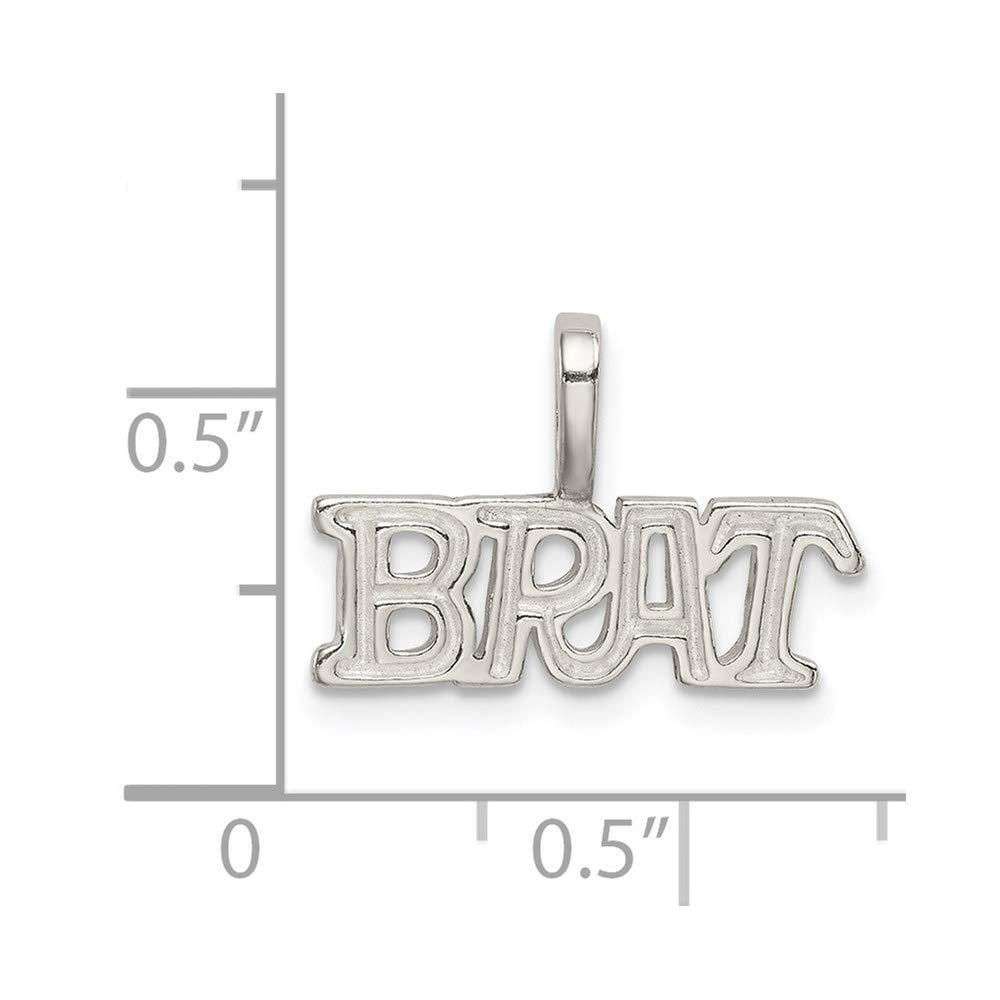Sterling Silver Brat Pendant QQC4596