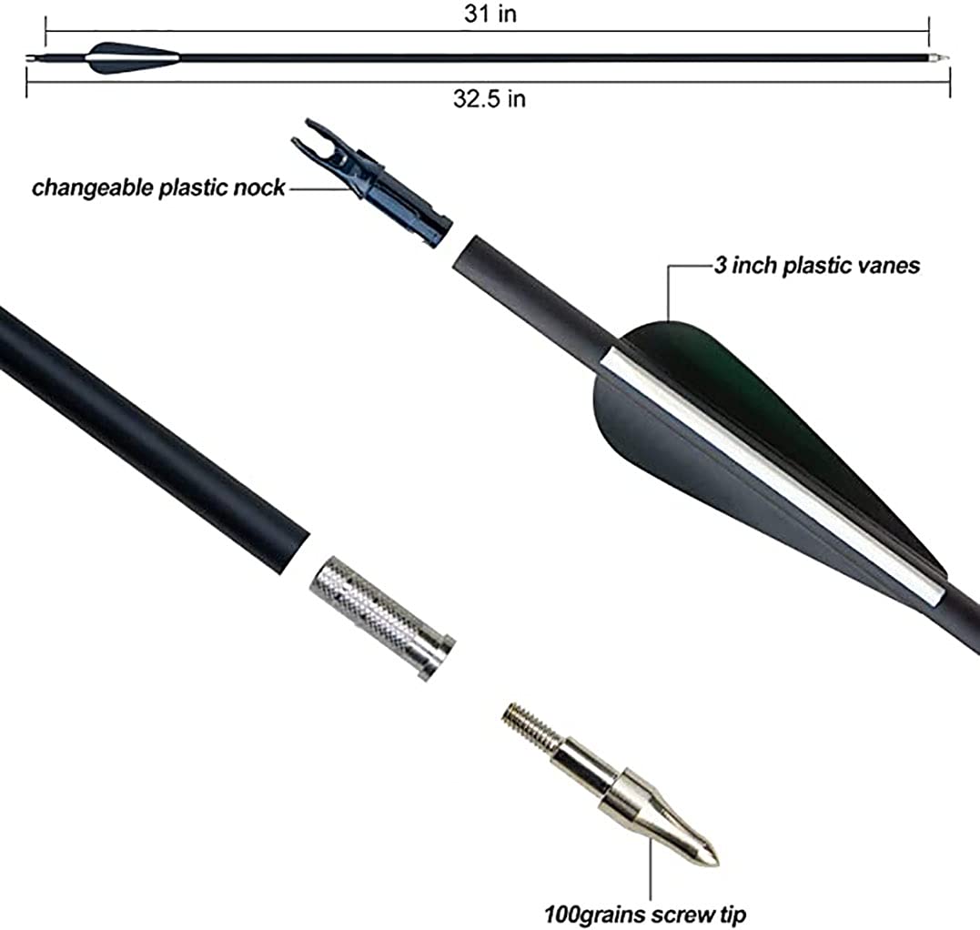 Vogbel 60'' Archery Bow and Arrows Set for Adults Black Hunter Takedown Recurve Bow Survival Bow Hunting Longbow Bamboo Core Limbs for Right Handed Shooters Target Shooting Practice(50lb),Grey