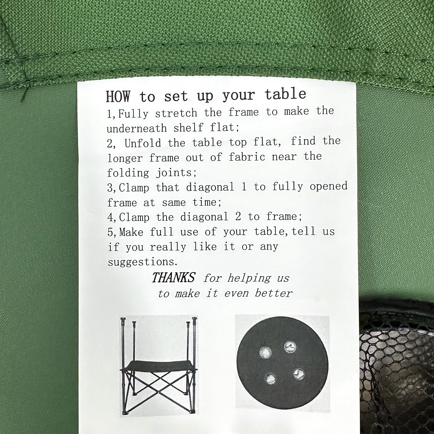 Portable Outdoor Camping Folding Round Table, Double Layer Picnic Table with Four Cup Holes and Carry Bag, Table Suitable for Outside, Beach and BBQ (Army Green)