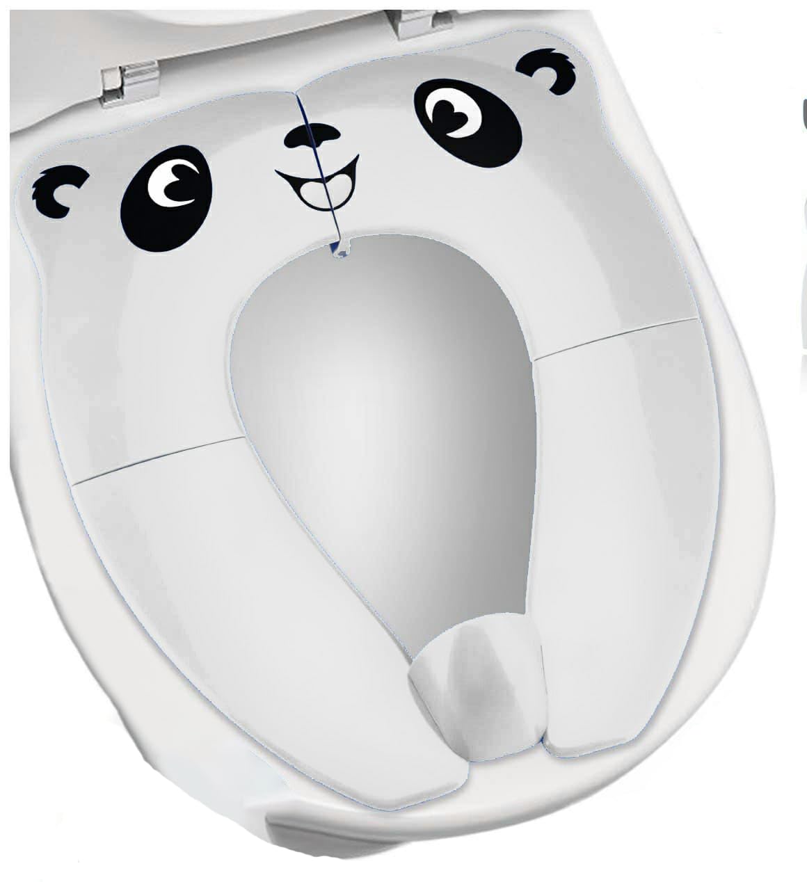 RafaLife Bath Toys - [Upgrade Splash Guard - Stable] Portable Toilet Training Seat for Toddlers, Boys & Girls. Folding Travel Potty Seat. Extra Stable, Powerful and Safe, with Handy Carry Bag (White)