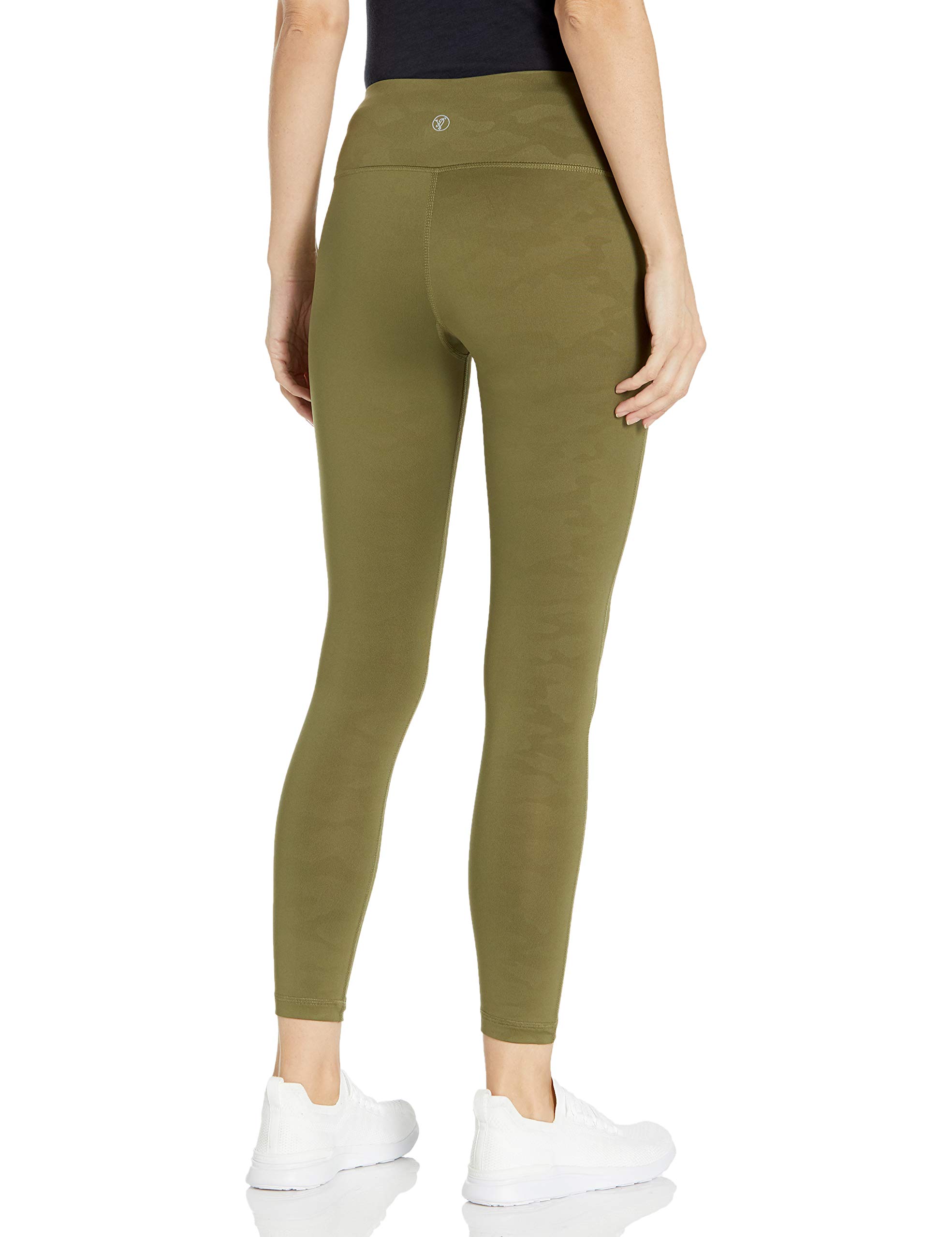 V.I.P. JEANS Performance Leggings for Women high Waist Yoga Pants Leather Look, Spray Print, Small