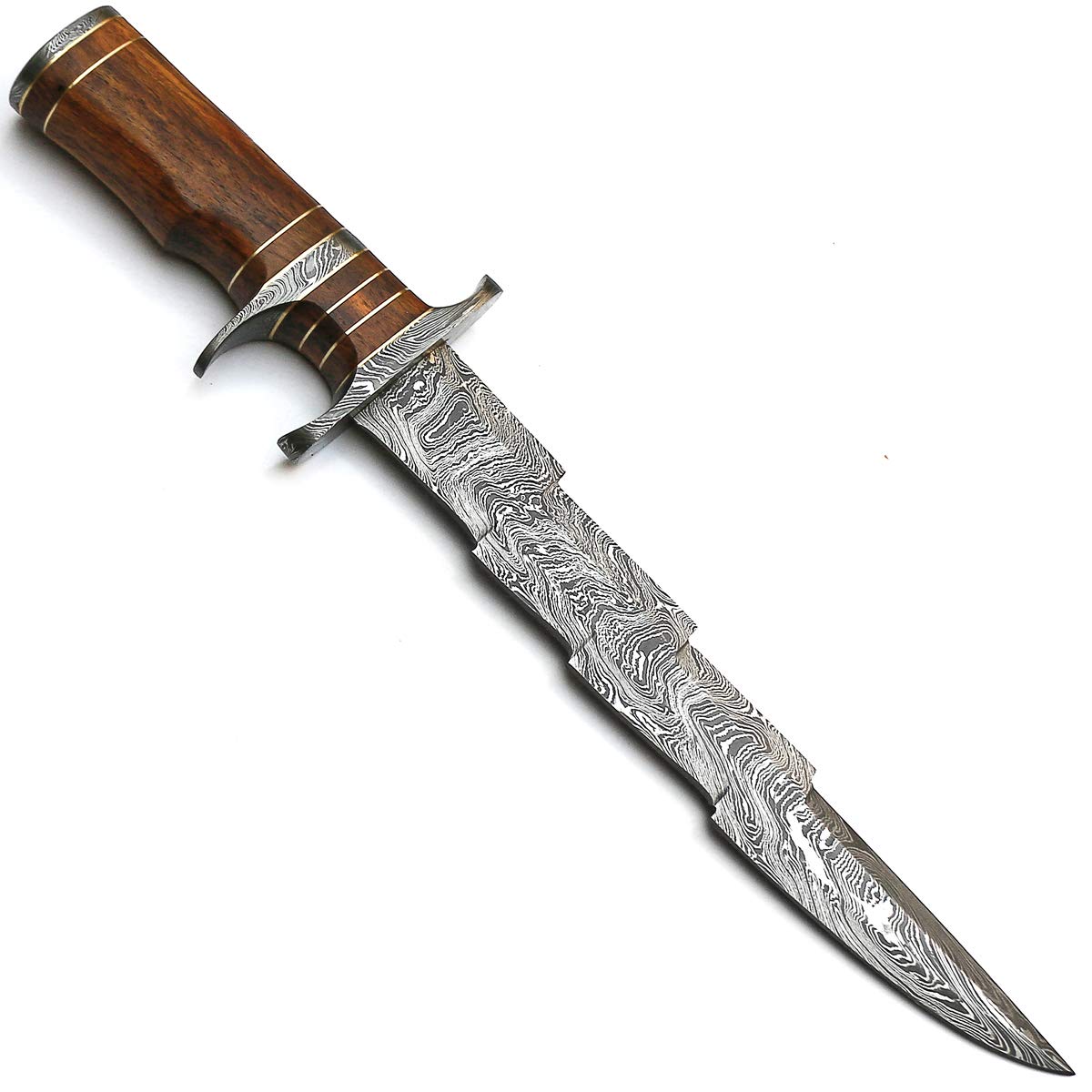 PAL 2000 KNIVES HUN-9157 Handmade Damascus Steel 15 Inches Knife With Sheath Twist Pattern