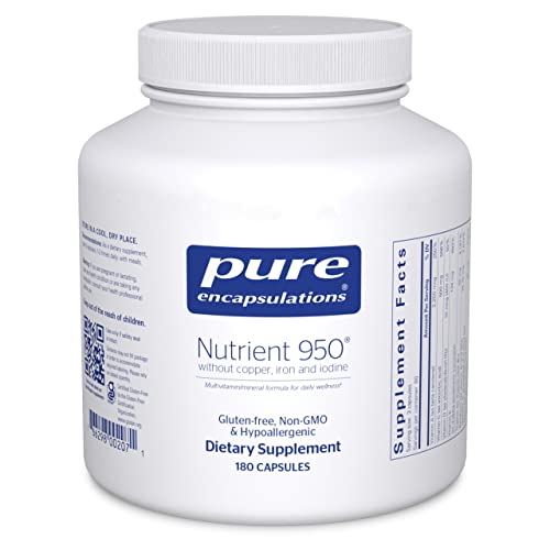 Pure Encapsulations Nutrient 950 without Copper, Iron, & Iodine | Antioxidant Multivitamin and Mineral Supplement to Support Optimal Health and Physiological Functions* | 180 Capsules