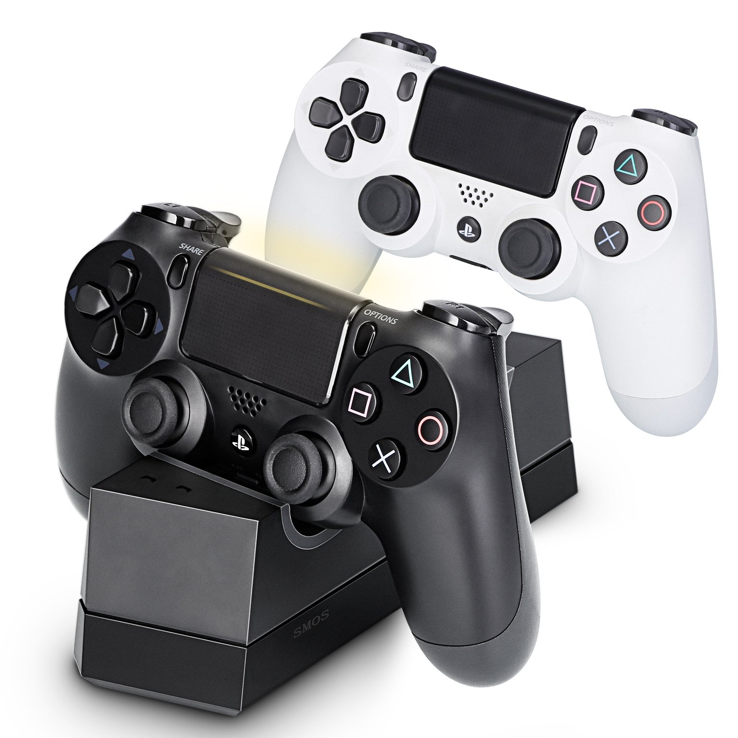 PS4 Controller Charger, Megadream Fast USB Charging Docking Station Solid Stand for Sony Playstation DualShock 4 PS4, PS4 Pro, PS4 Slim β Charge from Bottom Controller More Protective & Safer β Black