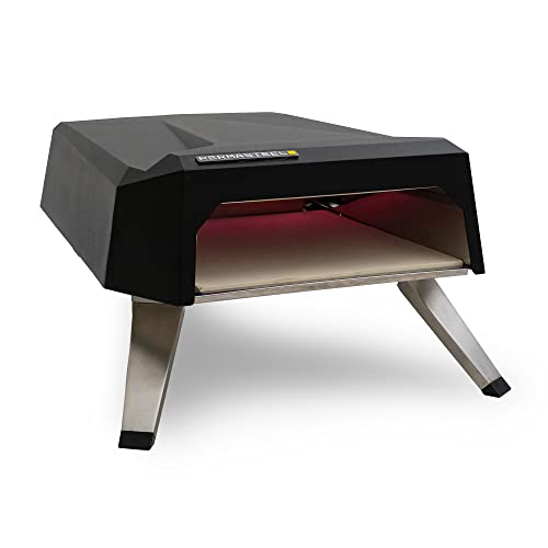 Permasteel 12-Inch Gas Pizza Oven with Cover | Outdoor Pizza Oven, Portable Gas Pizza Oven for Outside, PO-40001-BK, Propane Pizza Oven, Custom Backyard Pizza Maker