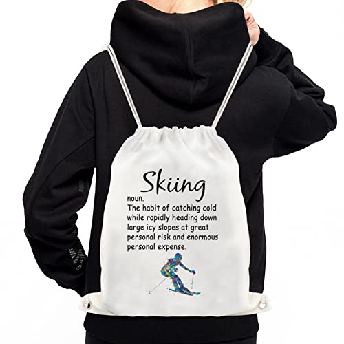 WCGXKO Skiing Gifts Skiing Backpack Skiing Lover Gifts Ski Coach Gift For Women Skiing Team Gifts Backpack (Skiing Backpack)