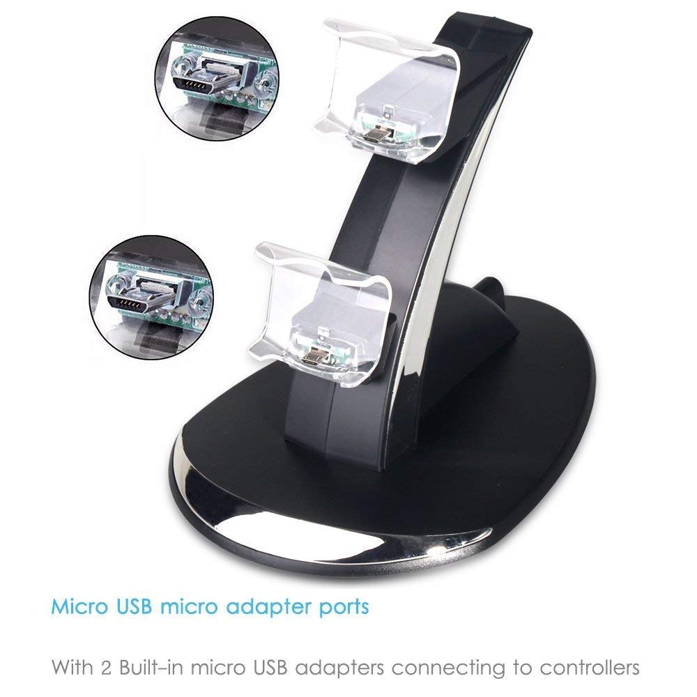 PS4 Controller Charger,Playstation 4 / PS4 / PS4 Pro / PS4 Slim Controller Charger Charging Docking Station Stand for PS4 Controller