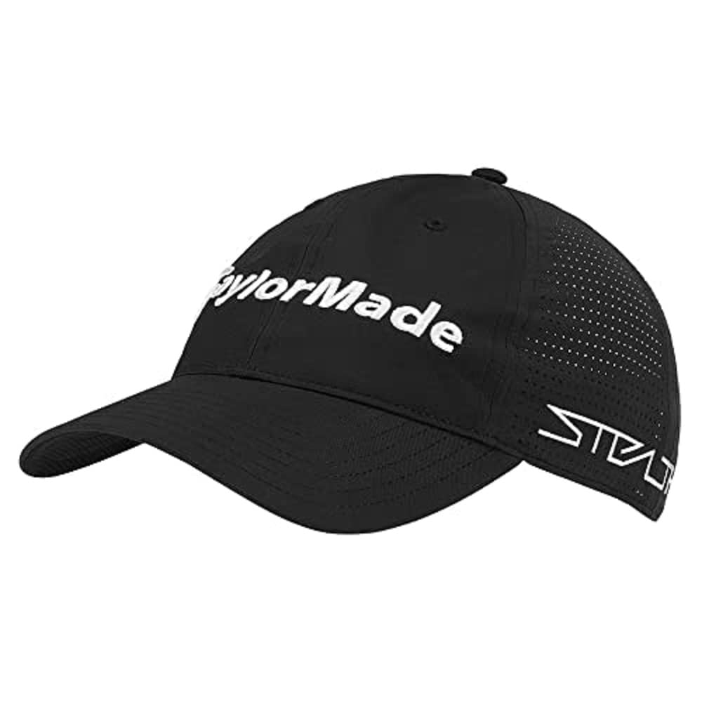 TaylorMade Golf Standard Tour Lite Tech Hat, Black, Medium