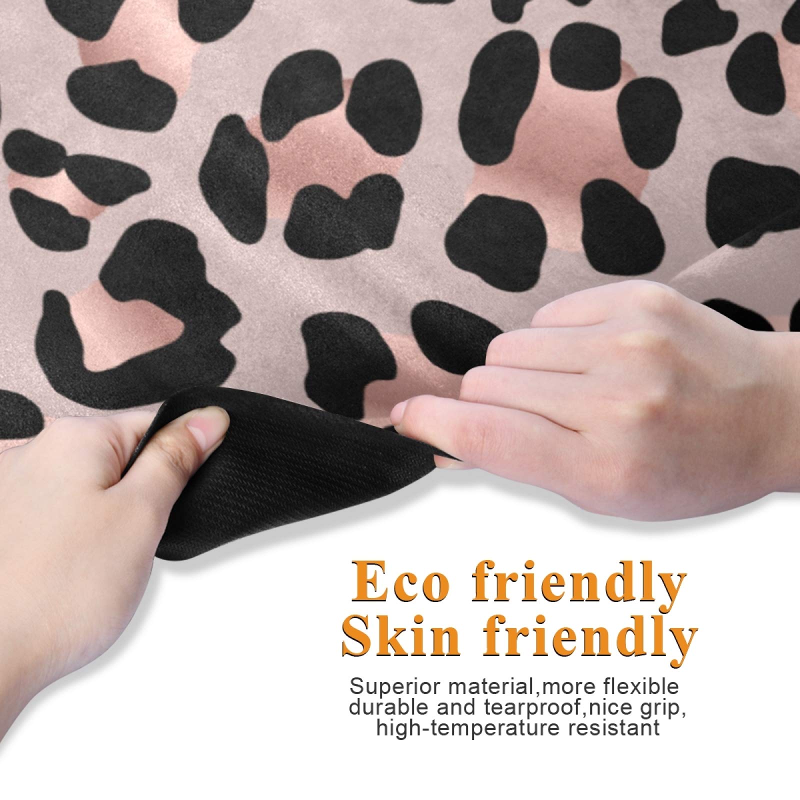 senya Rose Gold Leopard Yoga Mat Cover, Non Slip Exercise Mat High Performance Grip, Coming with Carry Bag(0rh3f)