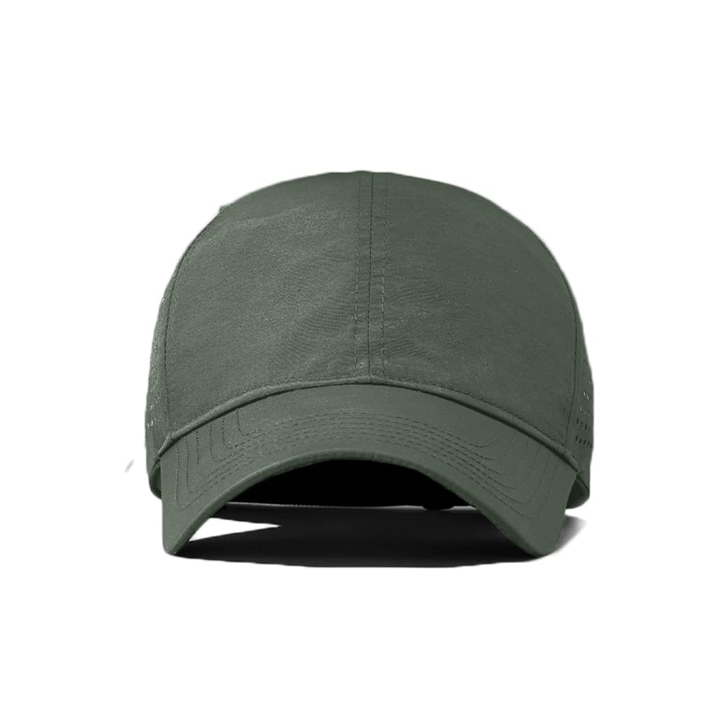 Oversize XXL Baseball Caps,Quick Dry Mesh Sports Hat for Big Heads 22"-25",Waterproof Lightweight Running Sun Hat. (ArmyGreen)