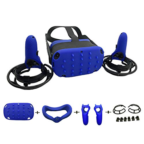 Oculus Quest six-Piece Family Bucket Silicone face mask Handle Cover Handle Protector Set (Black)