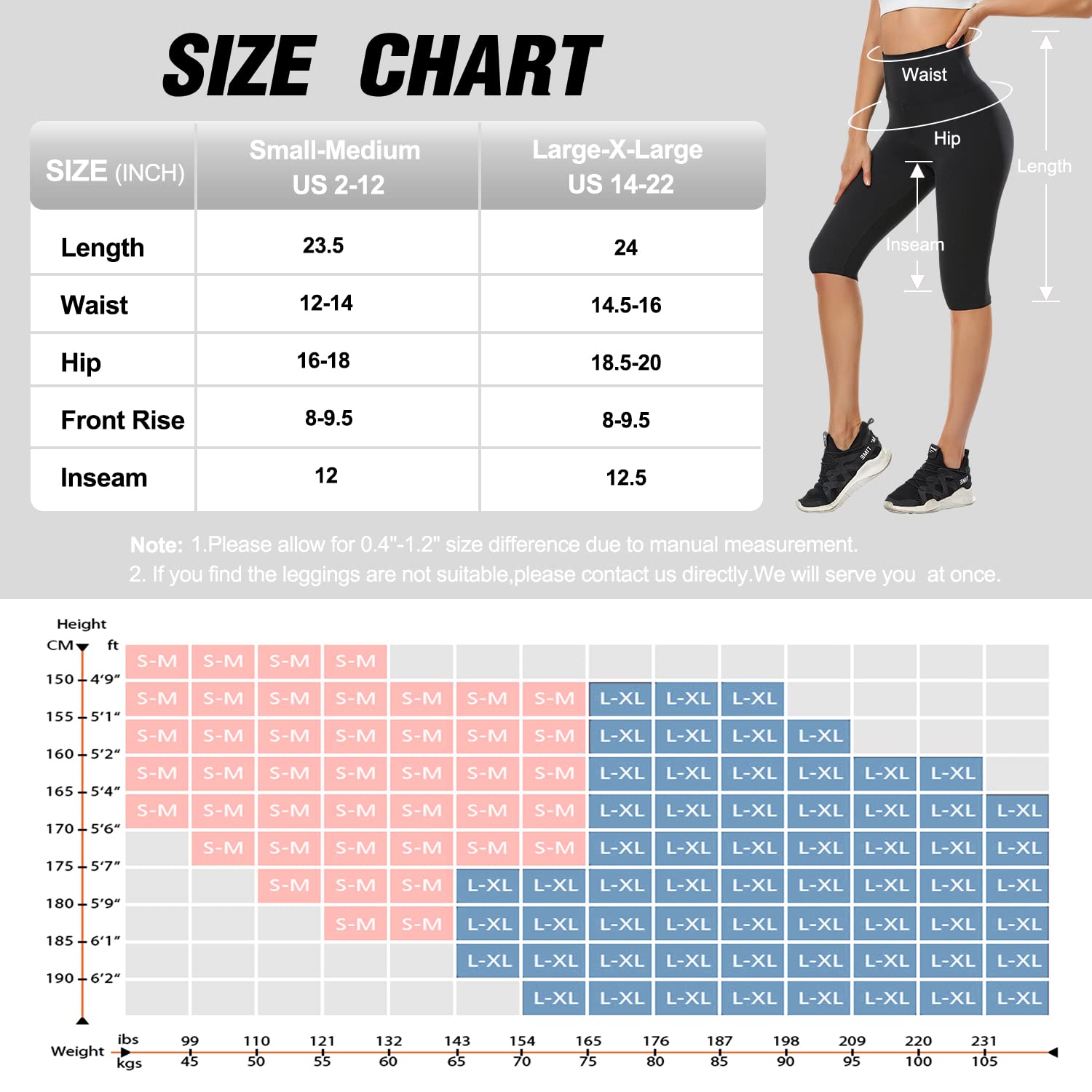 we fleece 3 Pack Women's Knee Length Capri Leggings-High Waisted Tummy Control Non See Through Workout Leggings Yoga Pants (Small-Medium, C-3 Pack-Black,Dark Grey,Navy Blue)
