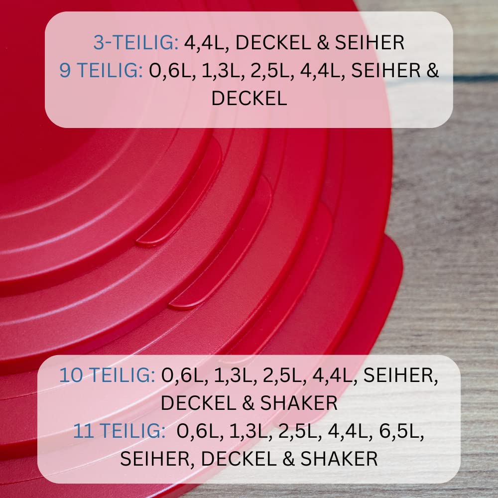 Westmark 9 Piece Container Set Olympia, one size, Red