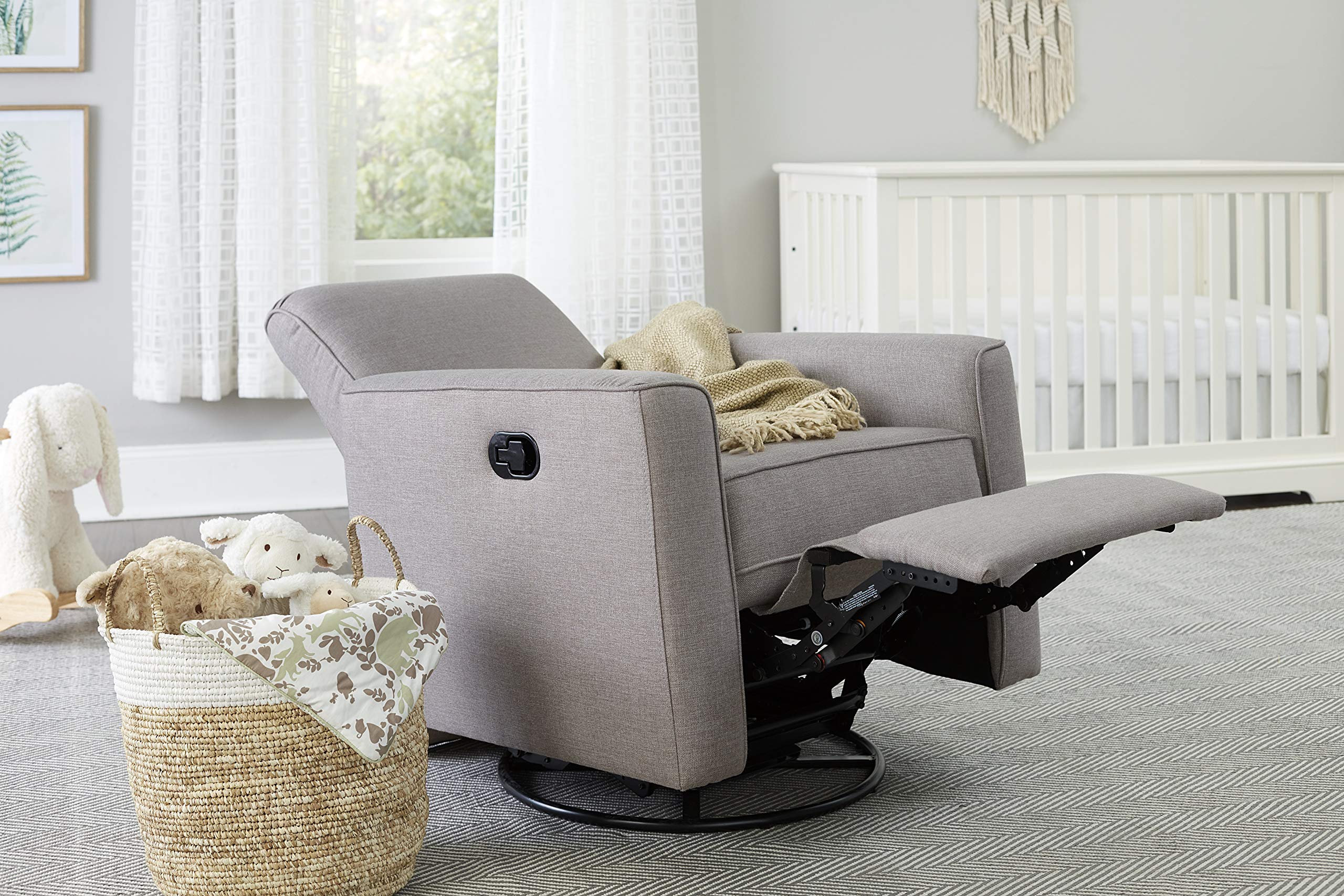 Westwood Design Aspen Manual Recline Nursery Glider Rocker, Sand