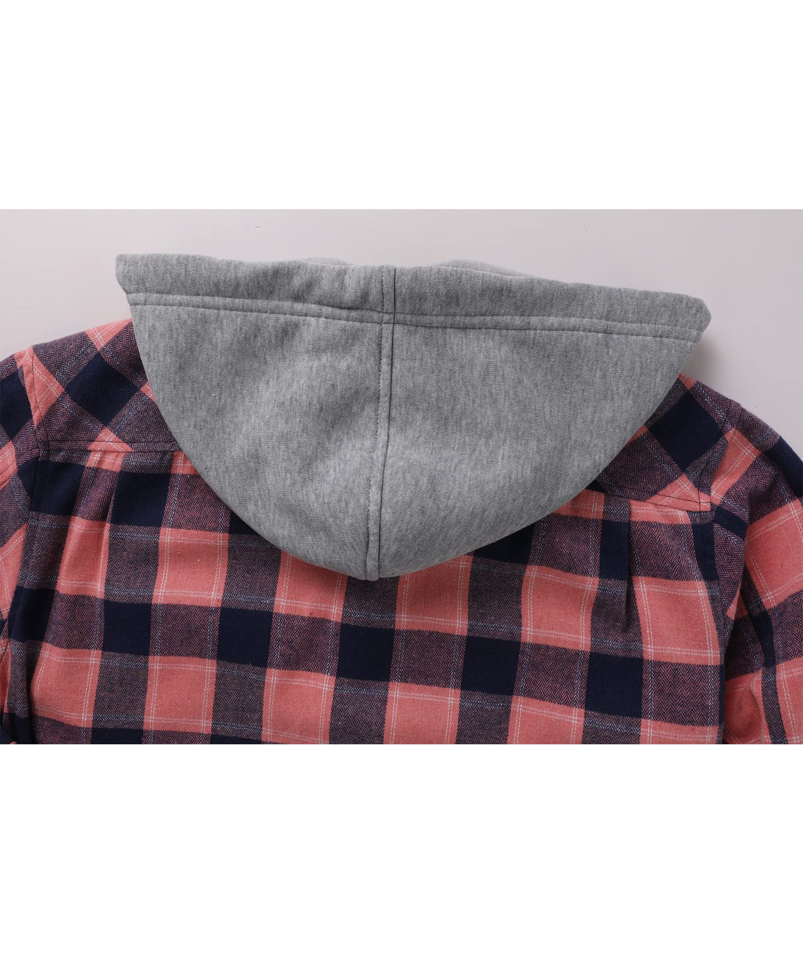 SCODI Mens Flannel Plaid Shirt Casual Button Down Shirt Regular Fit Long Sleeve Shirts Pin X-Large Pink