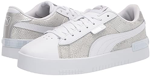 PUMA Women's Jada Sneaker, Snake Premium Silver-White, 7