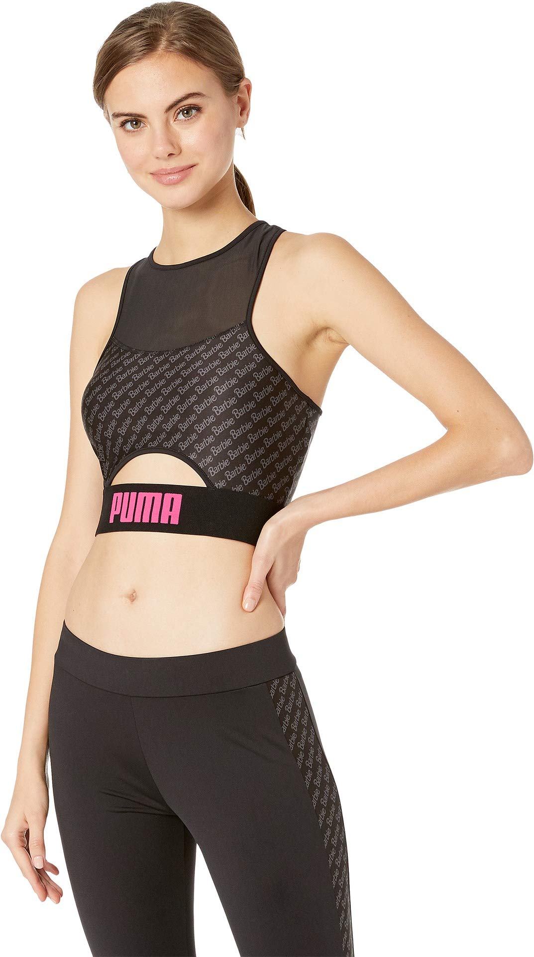 Puma Women's X Barbie Crop Top, Black, X-Large