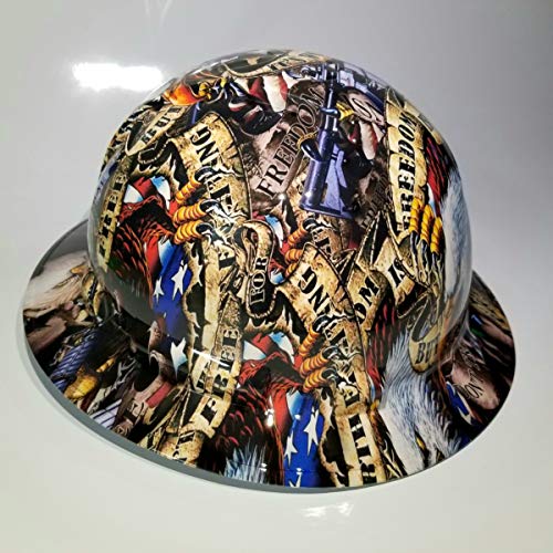 Wet Works Imaging Customized Pyramex Full Brim Freedom ISNT Free with Ratcheting Suspension Custom LIDS Crazy Sick Construction PPE