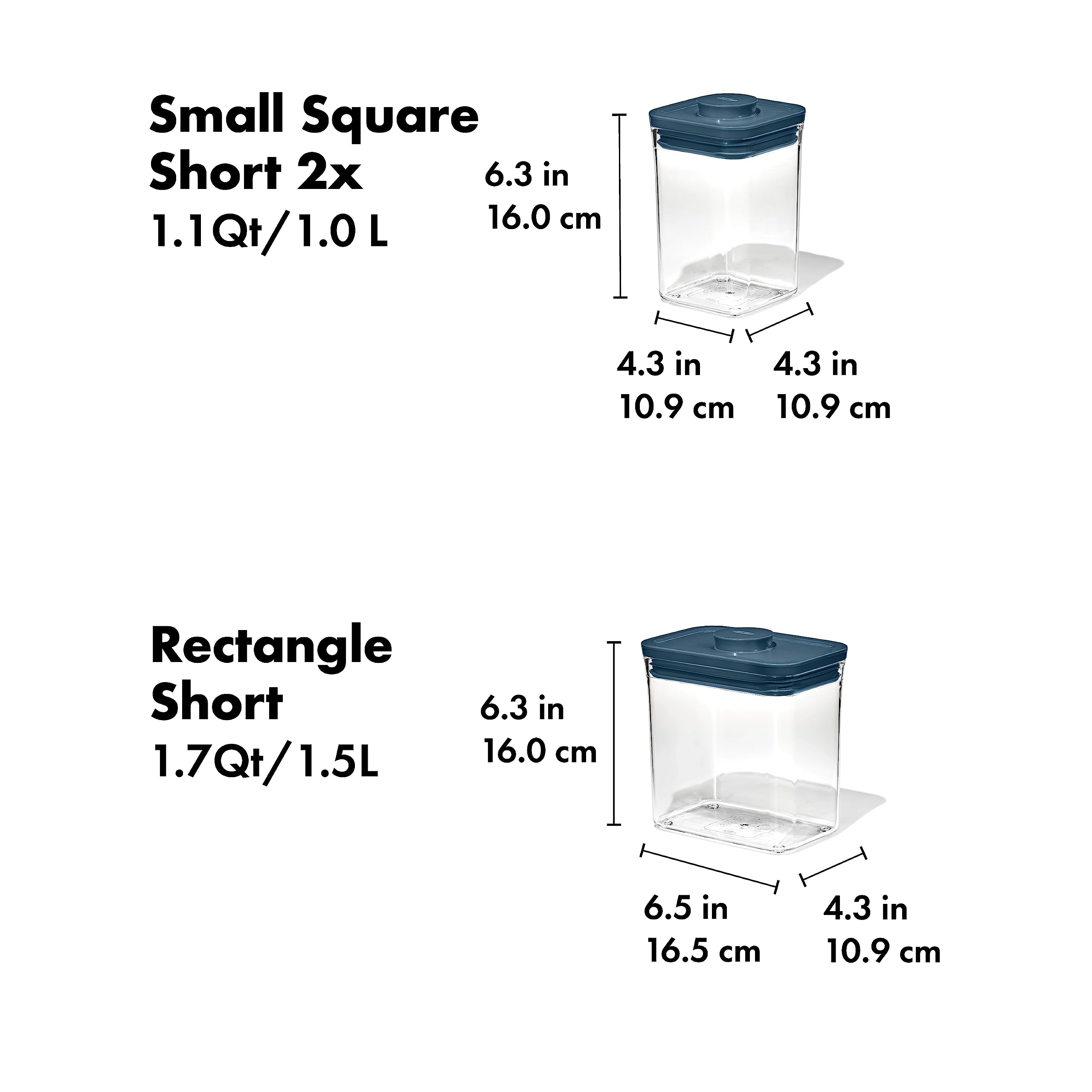 OXO Good Grips Limited Edition 3-Piece POP Container Everyday Set - Storm Blue