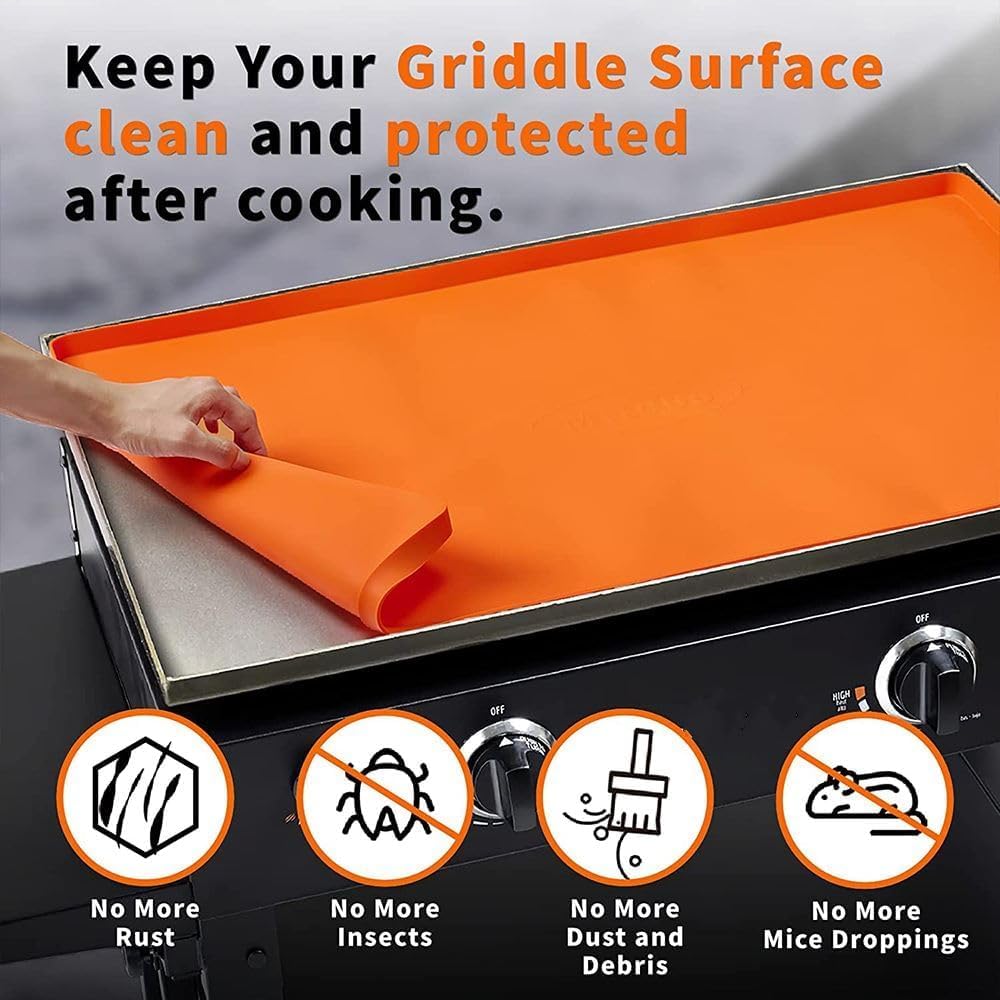 Noah's Silicone Mat, Accessories for Blackstone Griddle: Unparalleled Defense Against Stains and Corrosion/Food-Grade, Reusable Silicone Material, 36 Blackstone Griddle Cover.