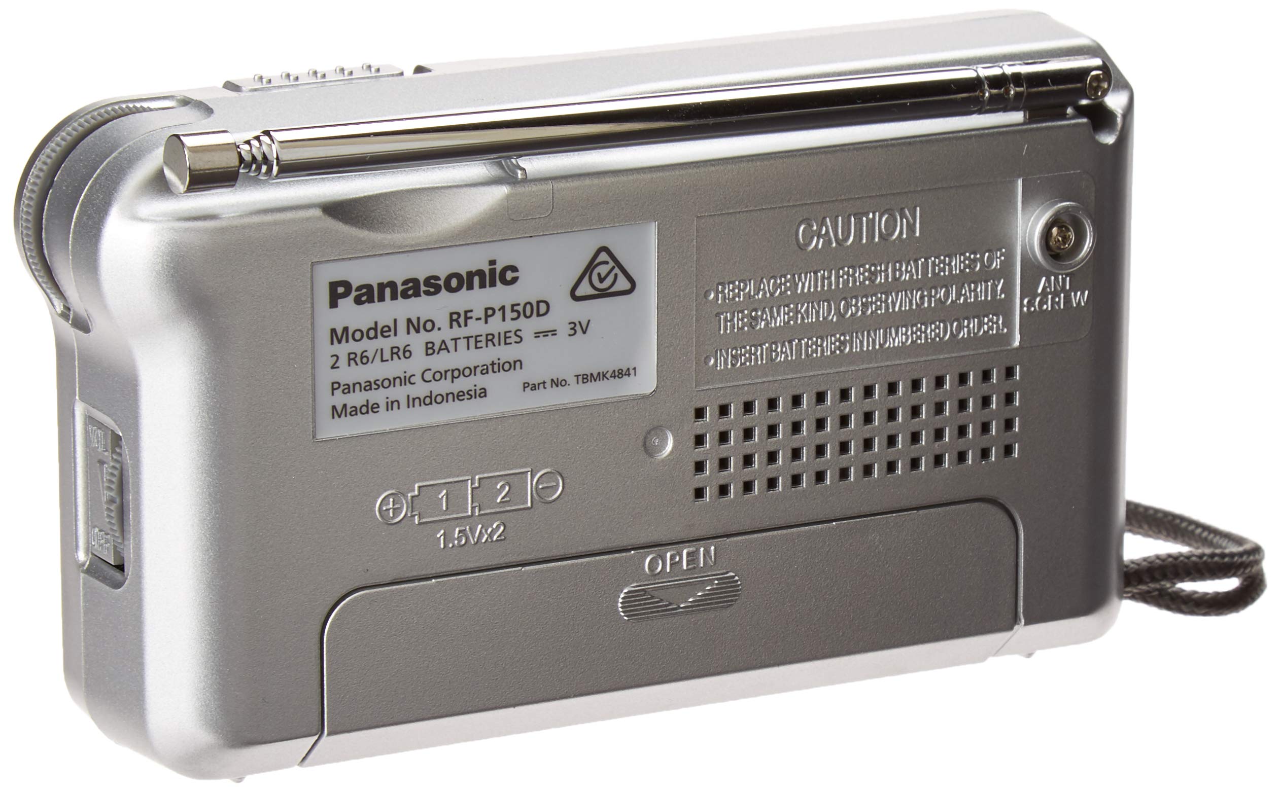 Panasonic RFP-150D Battery Operated AM/FM Portable Pocket Size Radio (Silver/mat)