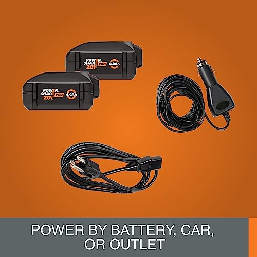 Worx 20V Mini Refrigerator 24 Qt, Portable Electric Cooler, Car Cooler Fridge for Truck RV Camping, Power Share WX876L (Batteries and Charger Included)