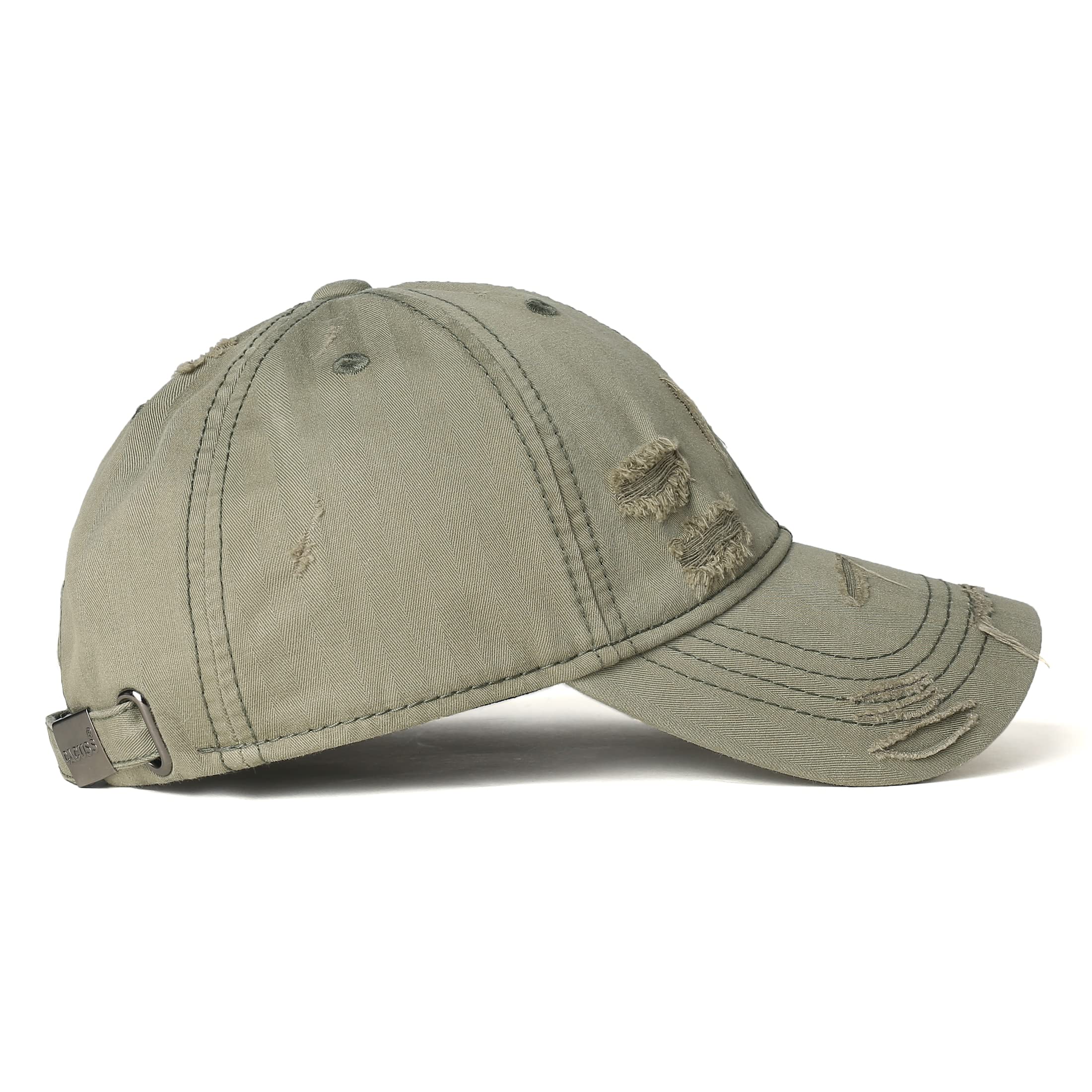 Vintage Washed Distressed Cotton Baseball Cap Unisex Hat Adjustable Low Profile Style Plain Headwear