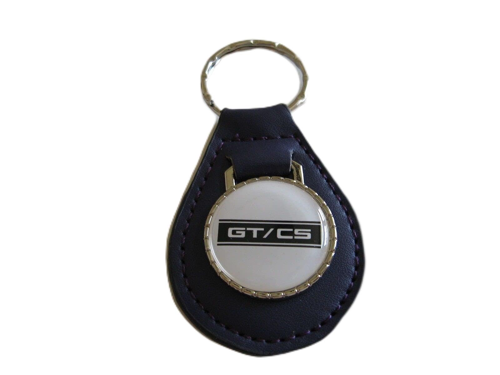 SHELBY CALIFORNIA SPECIAL GT/CS BW LOGO LEATHER KEYCHAIN - PURPLE