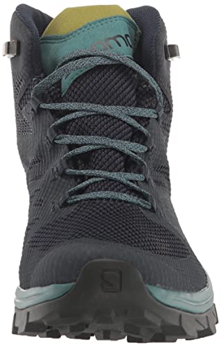 Salomon Outline Mid Gore-TEX Hiking Boots for Women, Navy Blazer/Hydro/Guacamole, 12