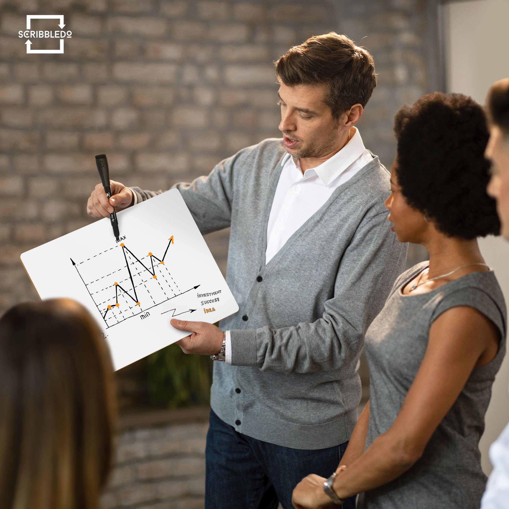 Scribbledo White Board Dry Erase Board 11"x14β Mini Double Sided Personal Whiteboard Board Dry Erase Lapboard Handheld Personal White Boards for Students Small Whiteboard Office Kitchen