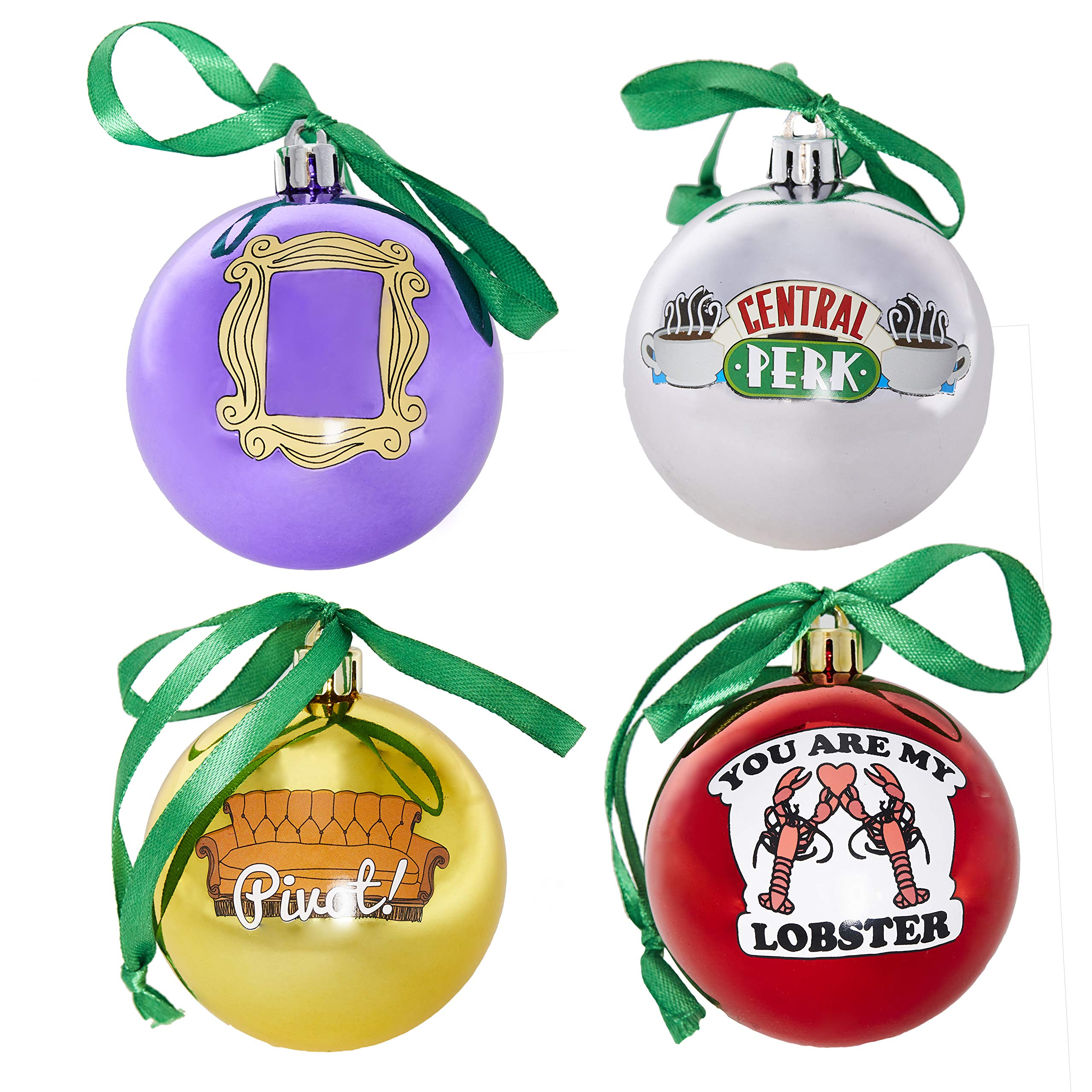 Paladone Friends Ornaments, Christmas Decorations, Set of 4