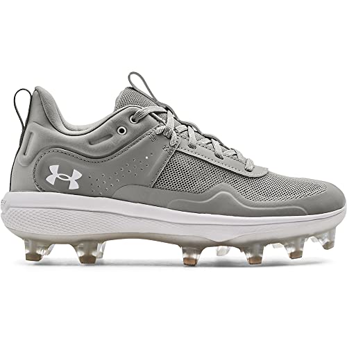 Under Armour Women's Glyde MT TPU, (104) Baseball Gray/Baseball Gray/White, 11.5, US