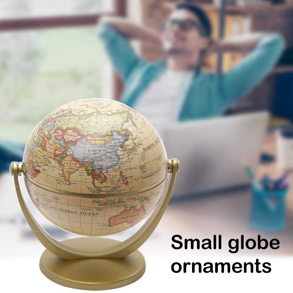 SQER Mini Globe,High Definition World Globe,About 12 x 15cm(Dia. x H),Suitable for Students, Children, Adults, The Elderly