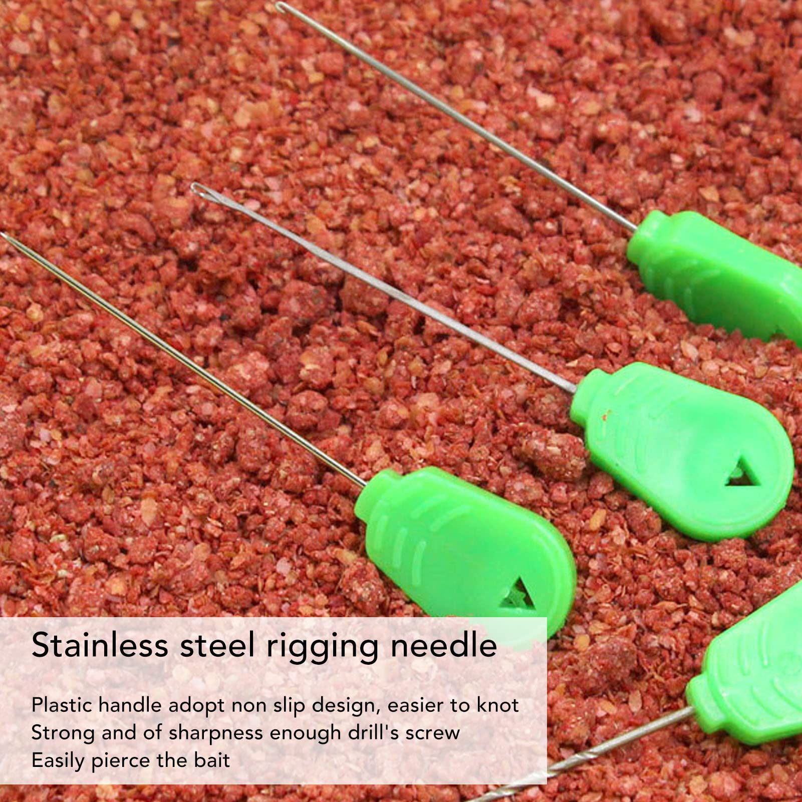 VGEBY 4Pcs Durable Plastic and Steel Carp Fishing Bait Rig Tool Stable Needle Kit for Fishing Accessories