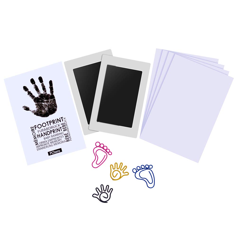 PChero Baby Inkless Handprint and Footprint Kit - 2 Packs Medium Size - Ideal for Family Keepsake and Newborn Infant Registry