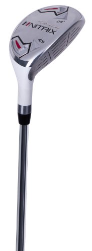 Pinemeadow Golf Men's Nitrix Pro Set Driver, 3 Wood, Hybrid, 6/7-PW Irons, Putter Bag (Right Hand, Graphite/Steel, Regular)