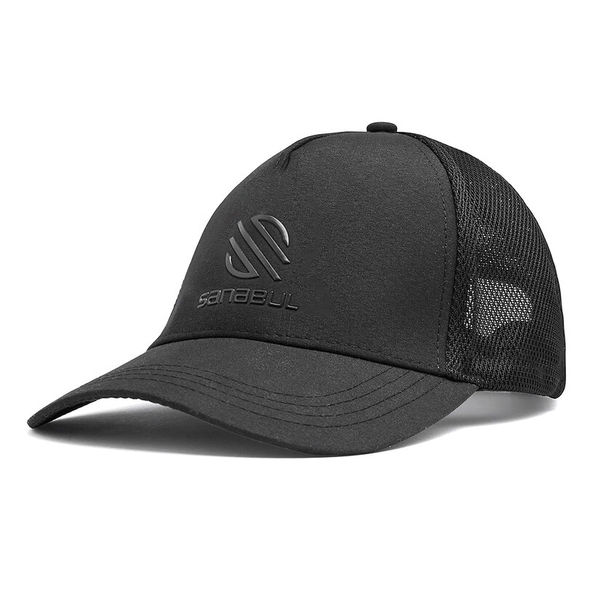 Sanabul Blackout Trucker Performance Hat for Men and Women | Elevate Your Style and Performance with Minimalist Design Technology