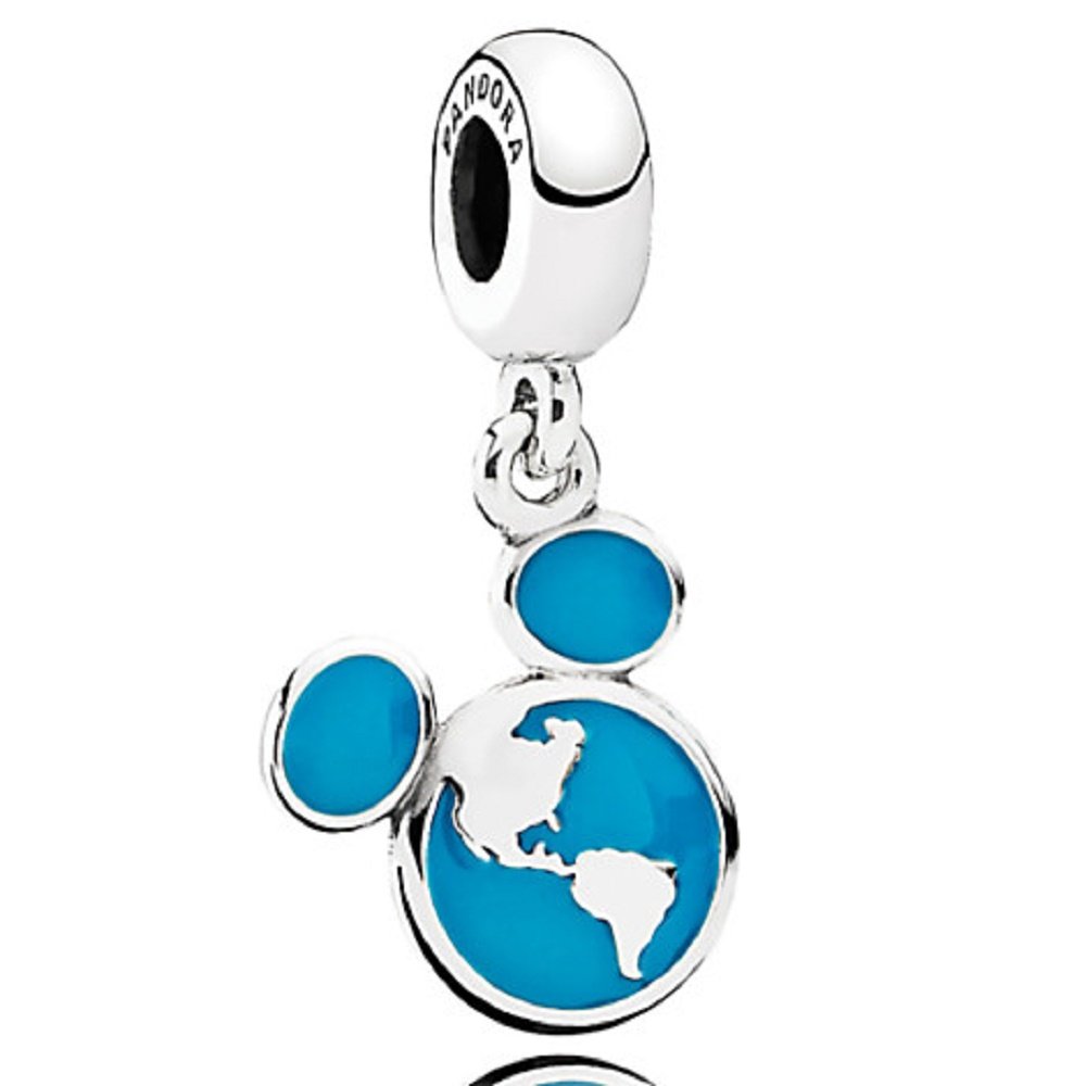PANDORA DISNEY MICKEY VACATION CLUB ICON EAR WORLD GLOBE DISNEY PARKS CHARM
