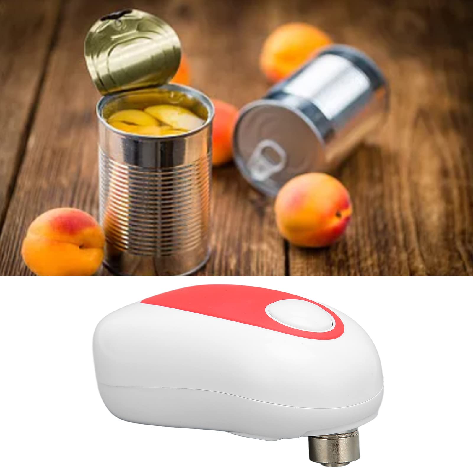 REUIQU Electric Can Opener, One Touch Battery Operated Handheld Can Opener for Any Size, Portable Automatic Can Opener Battery Powered Can Opener for Kitchen for Seniors