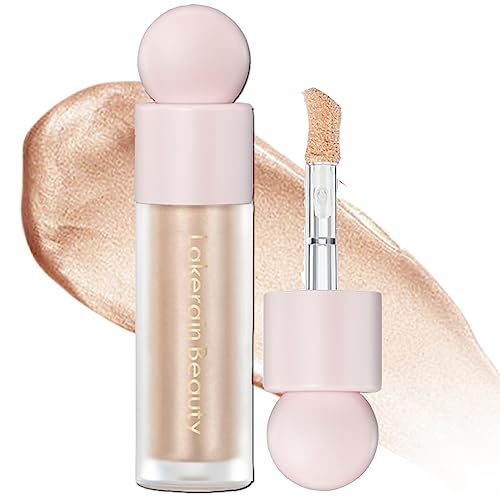 Rose Gold Liquid Illuminator For Face, Glow Highlighter Maekup, Waterproof Cream Liquid Luminizer, Lightweight Liquid Highlighter Stick, Moisturizing Body Glitter, Shimmer Body Highlighter For Cheek Eyes Lips Legs