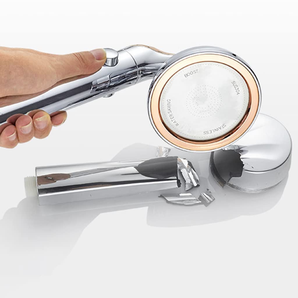 Pressurized Shower Head with 250 Water Outlets, Bathroom Shower Kit for Home Use with Swivel Head, Spa Showerheads, One-click Water Stop
