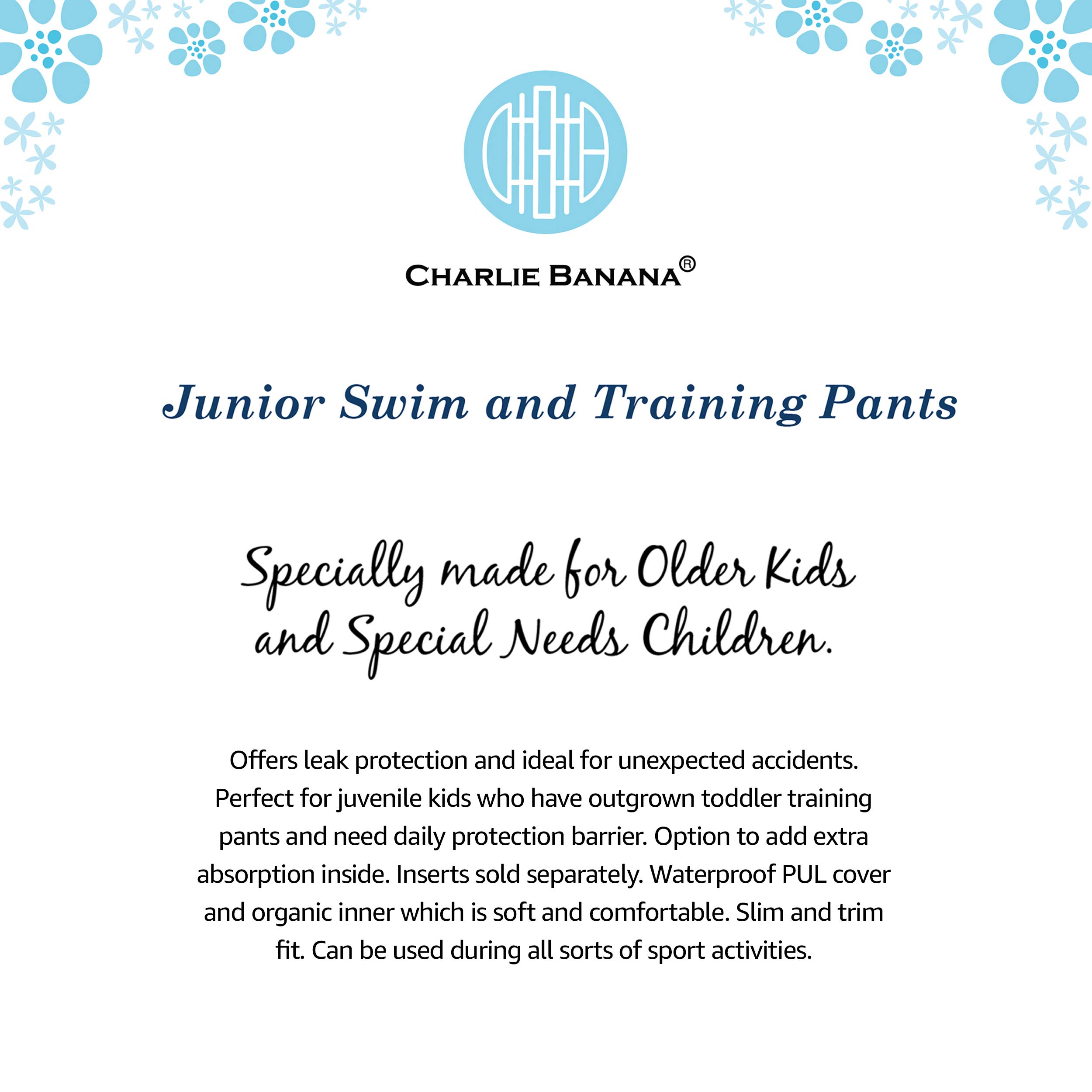 Reusable and Washable Inserts for Junior Training Pants, 3-Pack