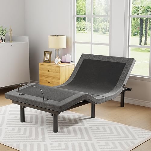 PayLessHere Adjustable Bed Base Frame with Head Only,Feet only,Zero Gravity,Dual USB Ports,Wireless Remote control and 4 speed massage,Twin XL