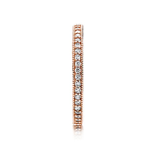 PANDORA Hearts Rose Gold Size 8.5 Ring 180963CZ-58