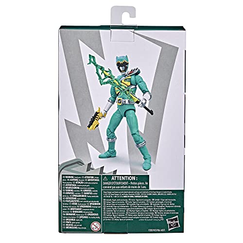 Power Rangers Lightning Collection Dino Charge Green Ranger 6-Inch Premium Collectible Action Figure Toy with Accessories, Ages 4 and Up