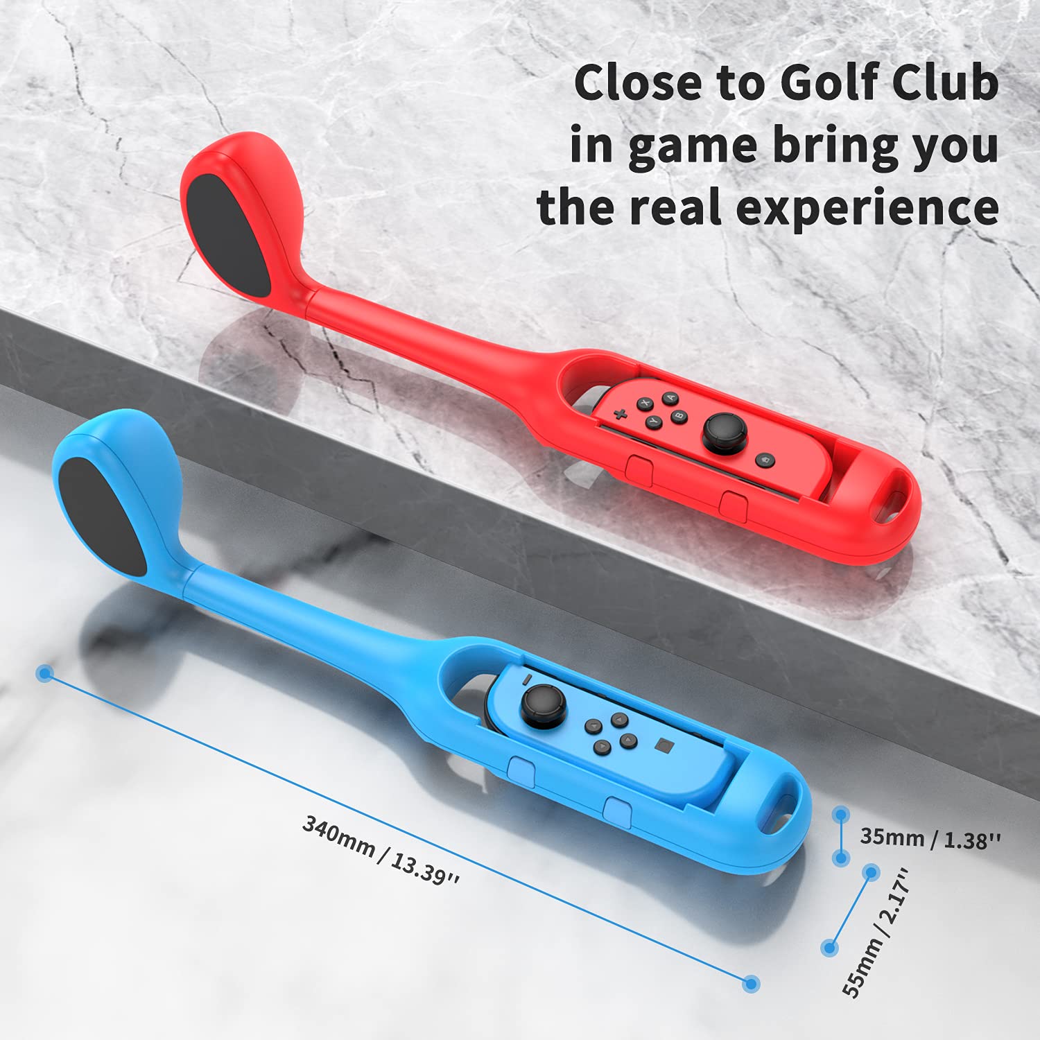 OIVO Switch Mario Golf Games Club for Nintendo Switch Mario, Switch Game Accessories Gamepad for mario golf super rush nintendo switch, Mario Golf Switch with Hand Strap for Joy cons,2 Packs
