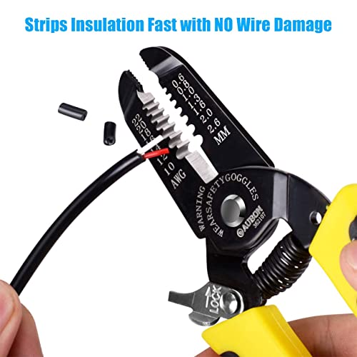 ZUZUAN 2-Pack 10-22 AWG Wire Stripper, Wire Cutter, Gauge Stripper, Wire Stripping Tool and Multifunctional Hand Tool,Professional Handle Design And Refined Craftsmanship.