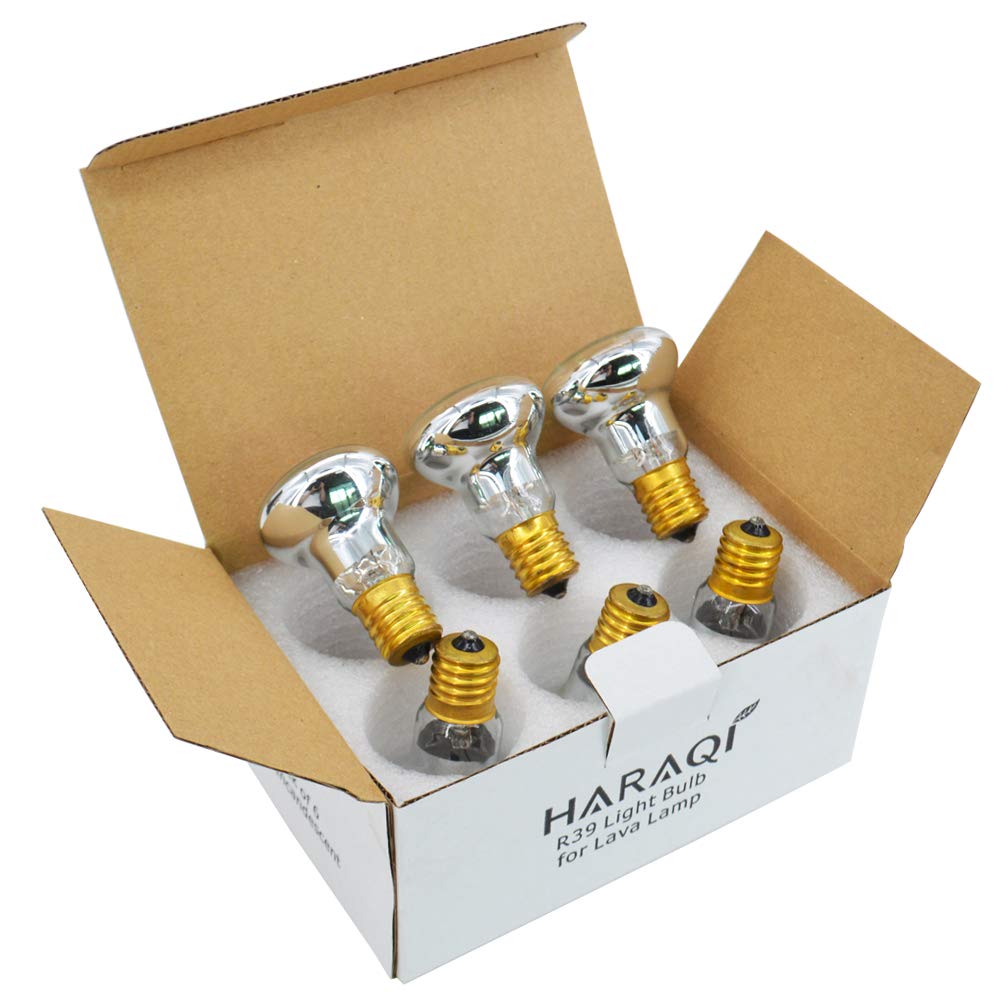 Replacement Bulbs for Lava Lamps,Glitter Lamps,R39 E17 25 Watt 6 Pack Reflector Bulbs
