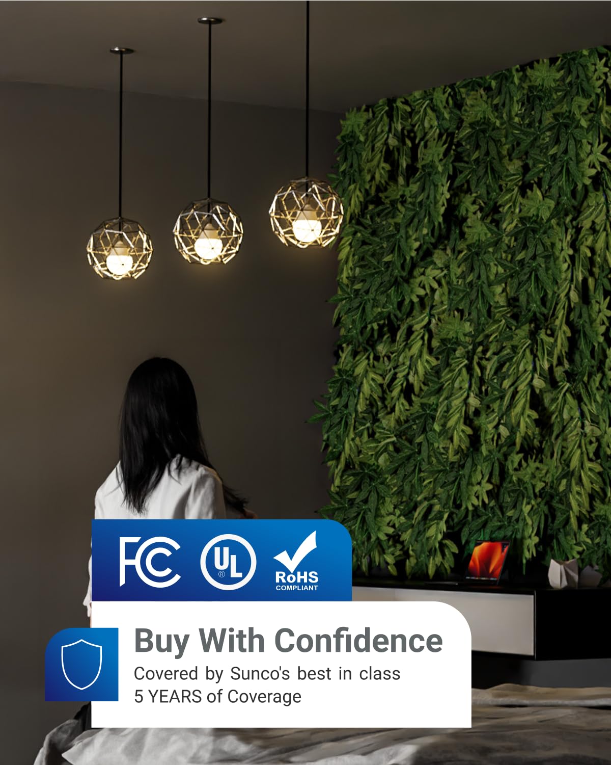 Sunco 6 Pack E12 LED Bulbs Candelabra CRI92 5000K Daylight, 5W Equivalent 40W, 450 Lumens, Small Edison Screw Base E12, Non-Dimmable, Frosted Decorative G14 Globe Vanity Light Bulbs – UL
