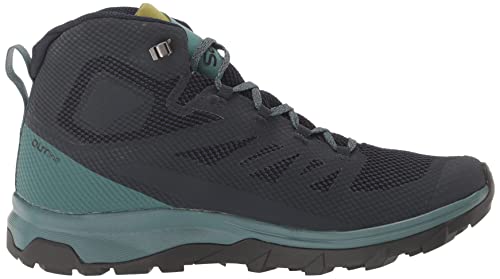 Salomon Outline Mid Gore-TEX Hiking Boots for Women, Navy Blazer/Hydro/Guacamole, 7.5